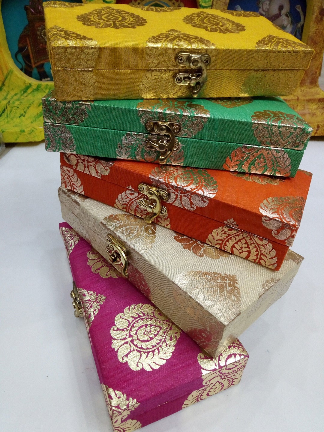Freeship10x Brocade Silk Gift Box-cash-jewelry-mithai - Etsy