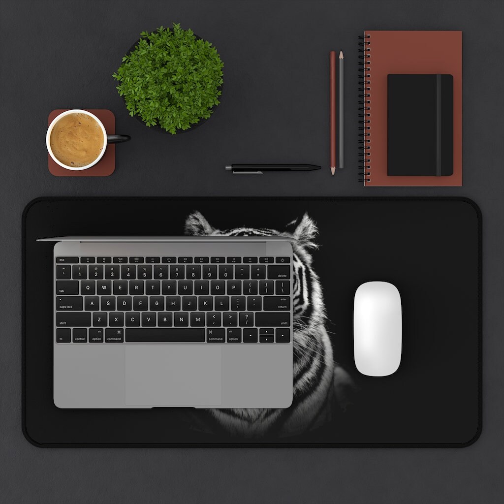White Tiger Desk Mat - Etsy