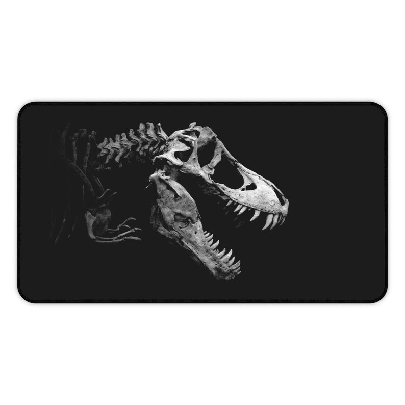 Black and White Photo of T-rex Desk Mat - Etsy