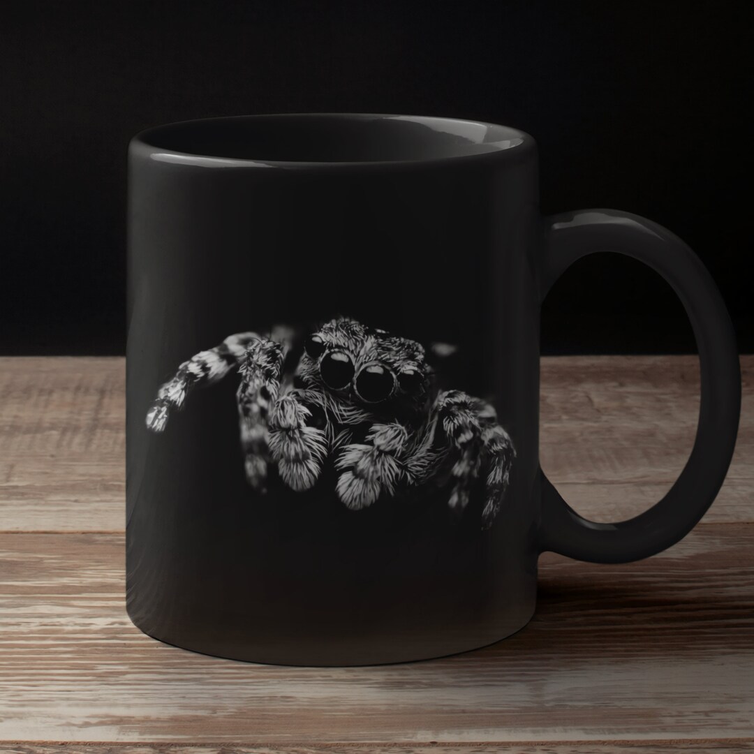 Jumping Spider Black Mug - Etsy