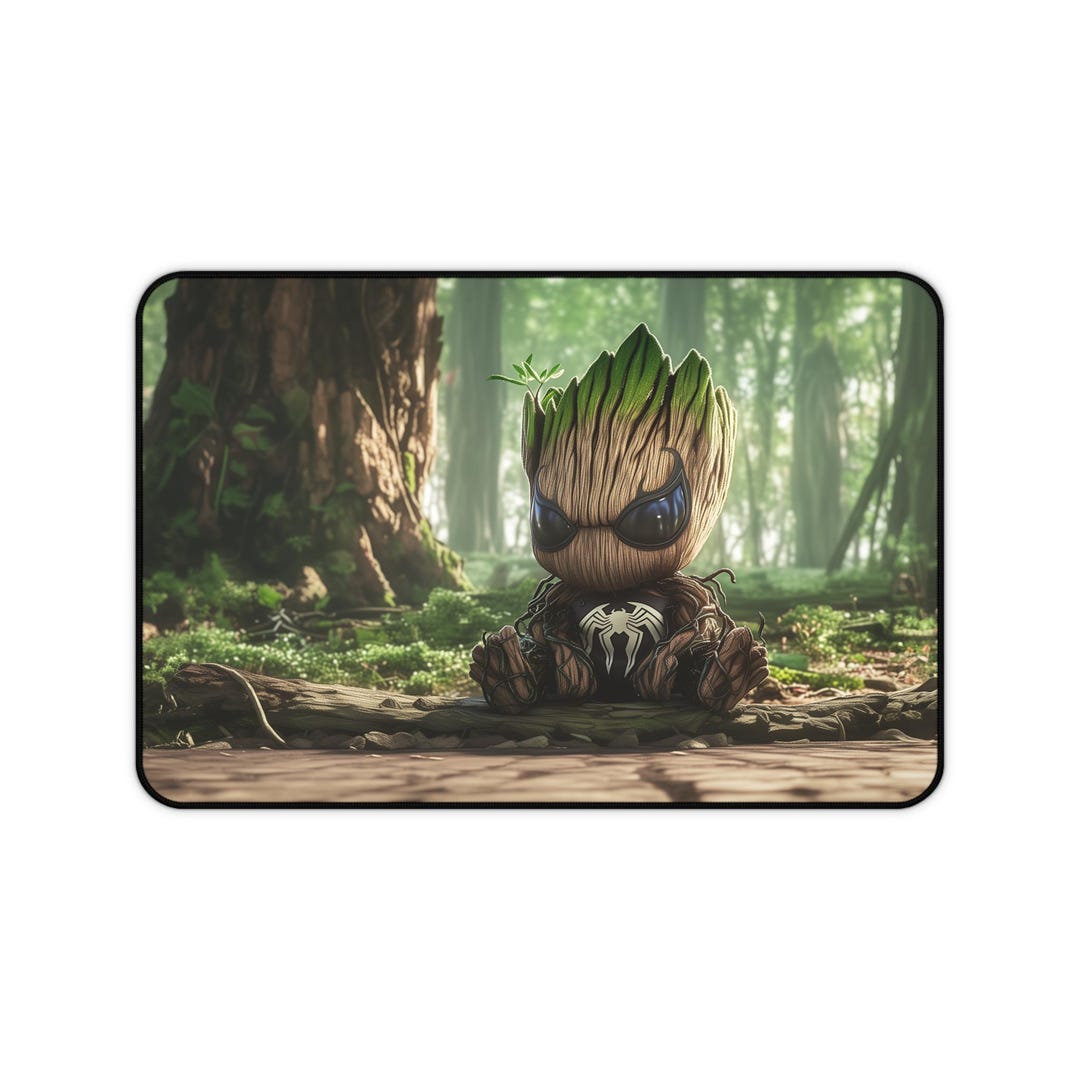 Baby Groot Venom Desk Mat - Adorable Marvel Mashup Art Print - Etsy