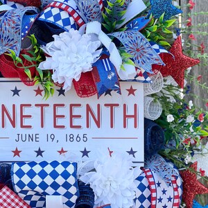 Juneteenth Wreath for Front Door, Summer Outdoor Decor, Juneteenth ...