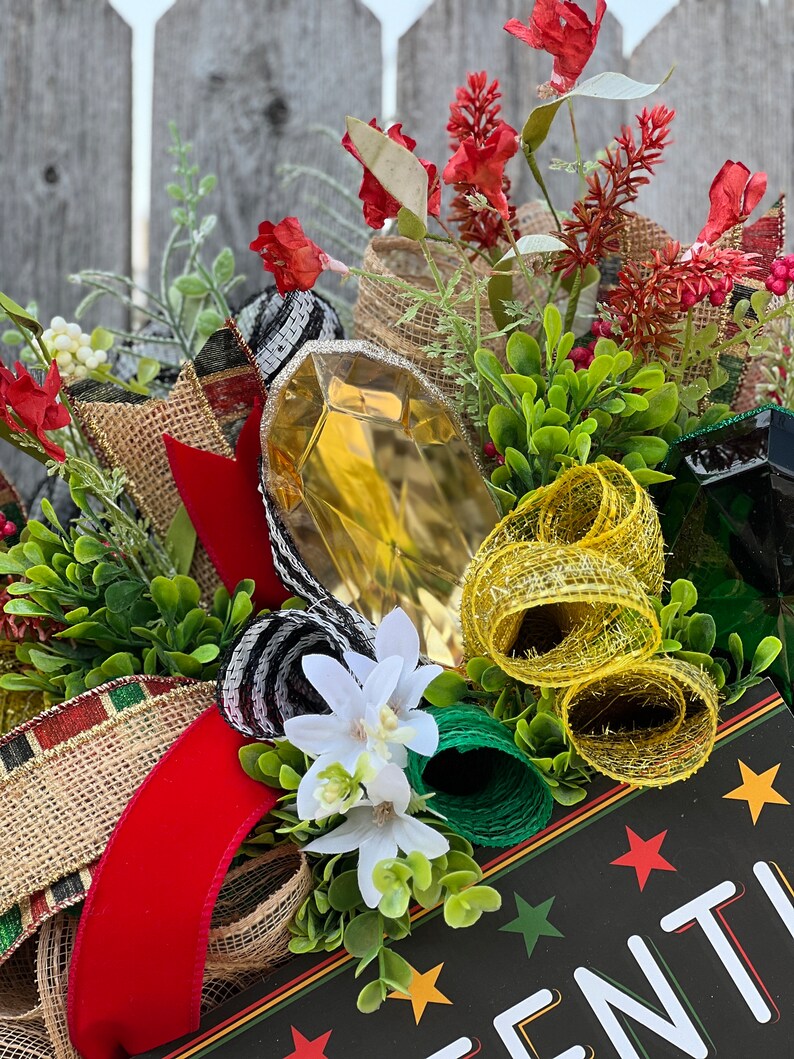 Juneteenth Wreath for Front Door, Summer Outdoor Decor, Juneteenth ...