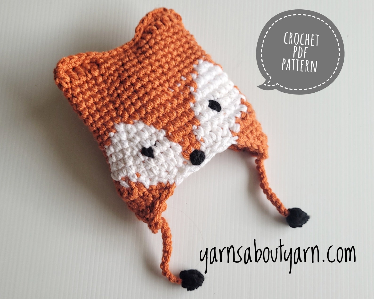 CROCHET HAT PATTERN / Crochet Baby Hat Pattern / Fox Hat Pattern / Sly ...