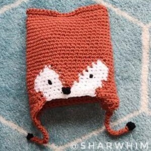 CROCHET HAT PATTERN / Crochet Baby Hat Pattern / Fox Hat Pattern / Sly ...