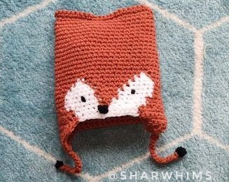 CROCHET HAT PATTERN / Crochet Baby Hat Pattern / Fox Hat Pattern / Sly ...