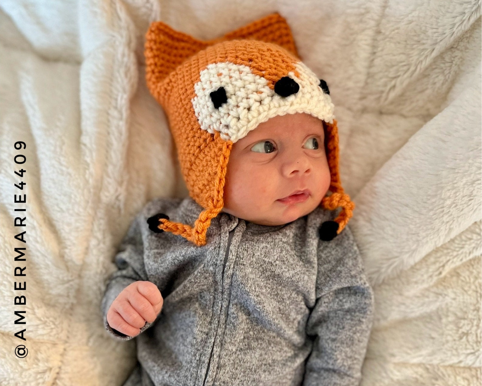 CROCHET HAT PATTERN / Crochet Baby Hat Pattern / Fox Hat Pattern / Sly ...