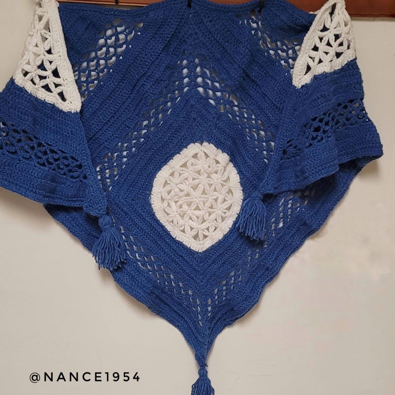 Crochet Pattern / Flower of Life Comfort Shawl / Summer Shawl / Special ...