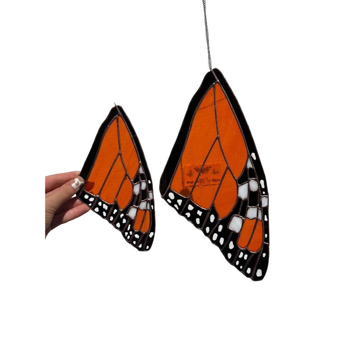 Monarch Wing Stained Glass Sun Catchers Nature Art Wildlife Decor ...