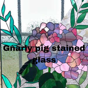 Hydrangea & Eucalyptus Stained Glass Pattern - Etsy