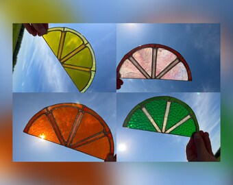 Stained Glass Fruit Slice - Etsy