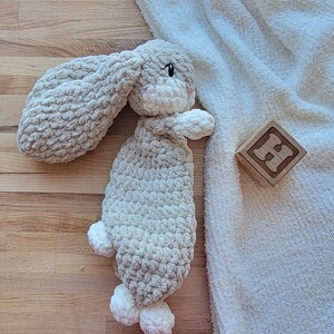 Brown Bunny Baby Snuggler, Rabbit Lovey, Bunny Blanket, Baby Toy ...