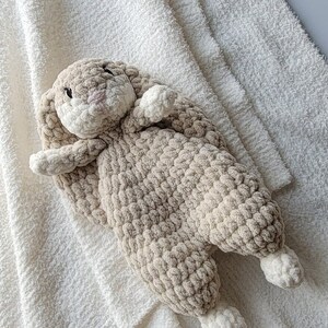 Brown Bunny Baby Snuggler, Rabbit Lovey, Bunny Blanket, Baby Toy ...