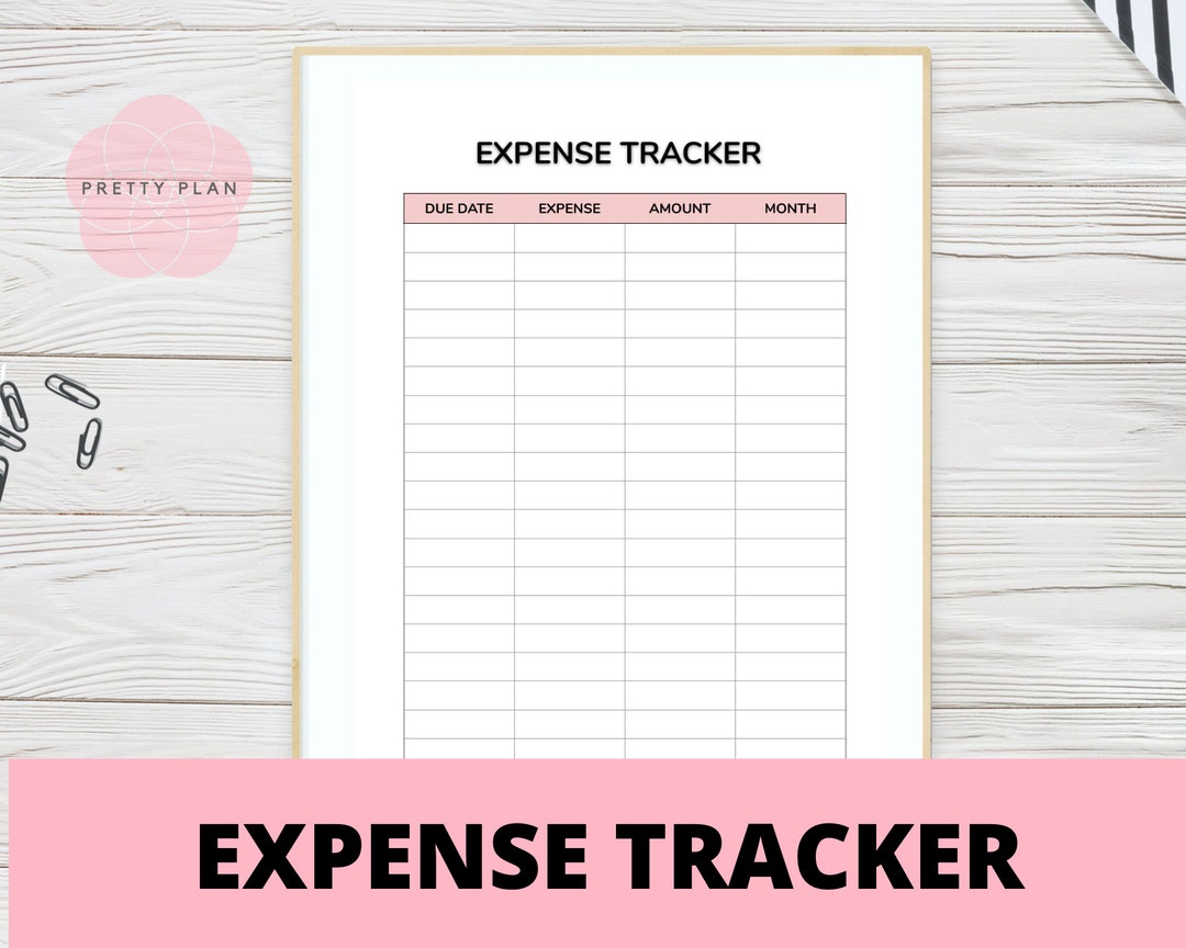 Expense Tracker Track Your Expenses Financial Wellness PDF - Etsy