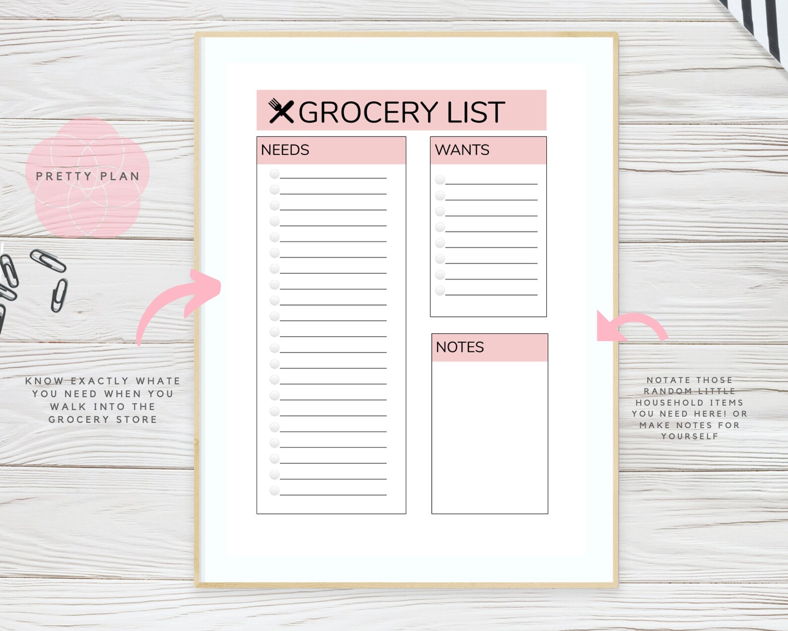 Grocery List, Shopping List, Printable to Do List, Task Management ...