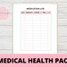 Medical History Health & Medical Log, Healthcare Planner, Medical ...
