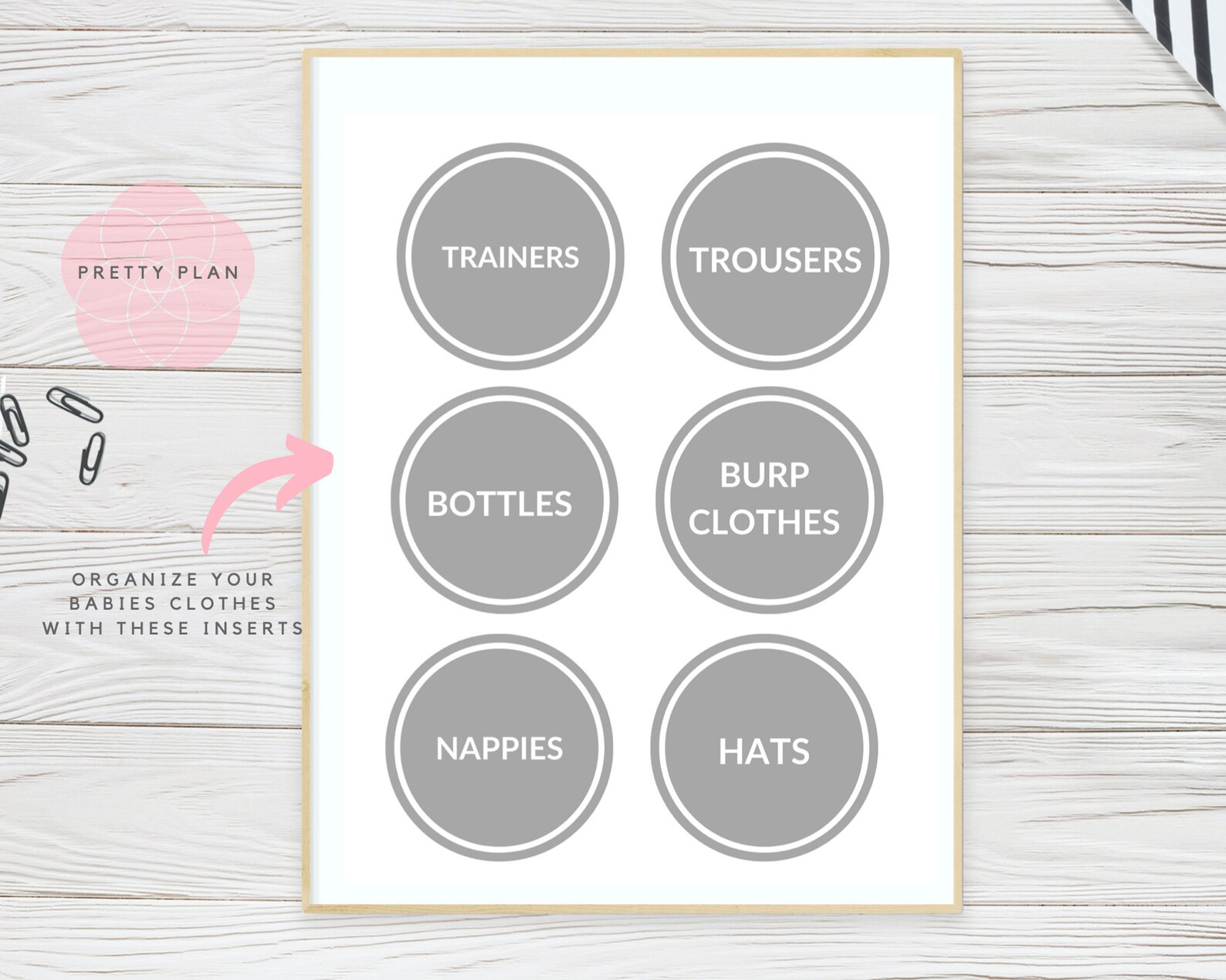 Printable Nursery Drawer Label Organizers Baby Drawer Closet - Etsy