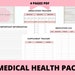 Medical History Health & Medical Log, Healthcare Planner, Medical ...