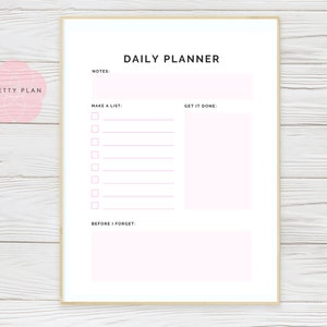 Pink Daily Planner Pink Month Planner Everyday Planner - Etsy