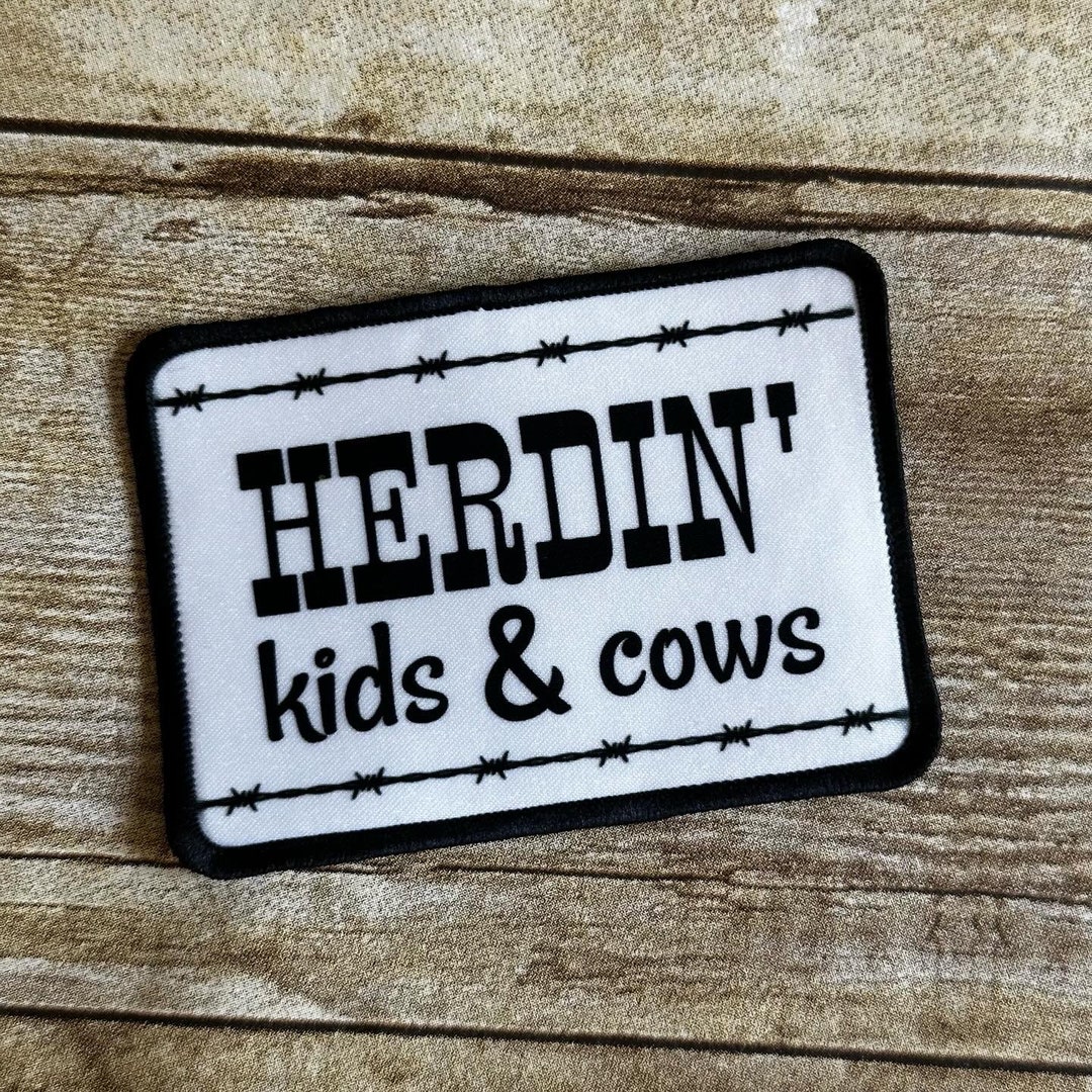 Herding Kids and Cows Patch - Etsy