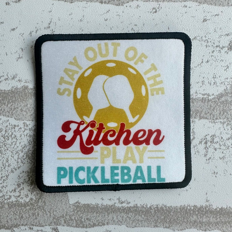 Pickelball Patch With Black Border - Etsy