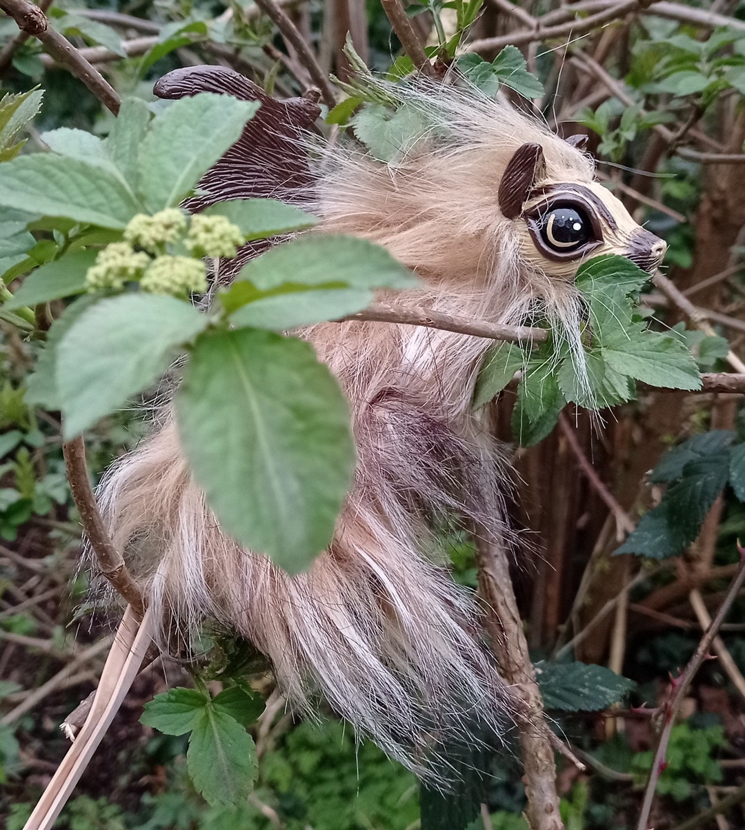 Bat Brown Cute Posable Handmade Plush Clay Art Doll Fantasy Creatures ...