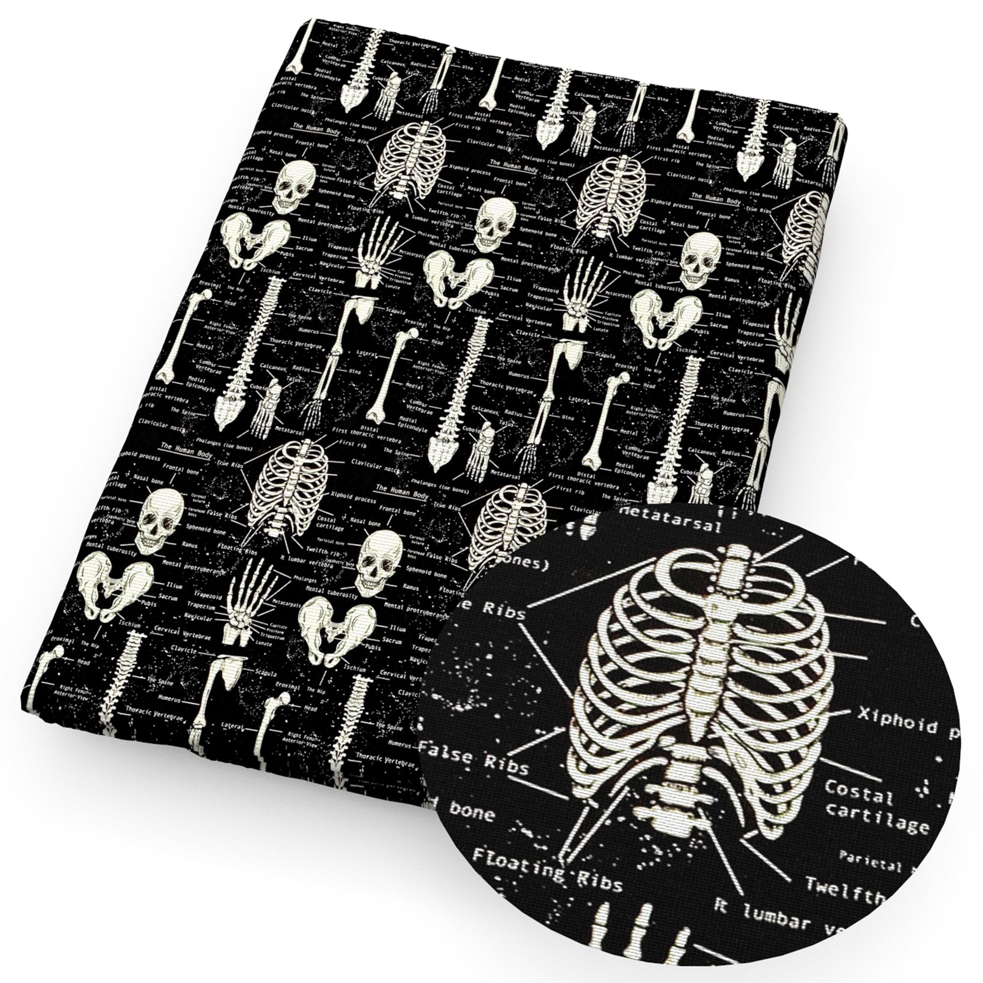 Skull Halloween Bones Double Brushed Poly-stretch Fabric - Etsy
