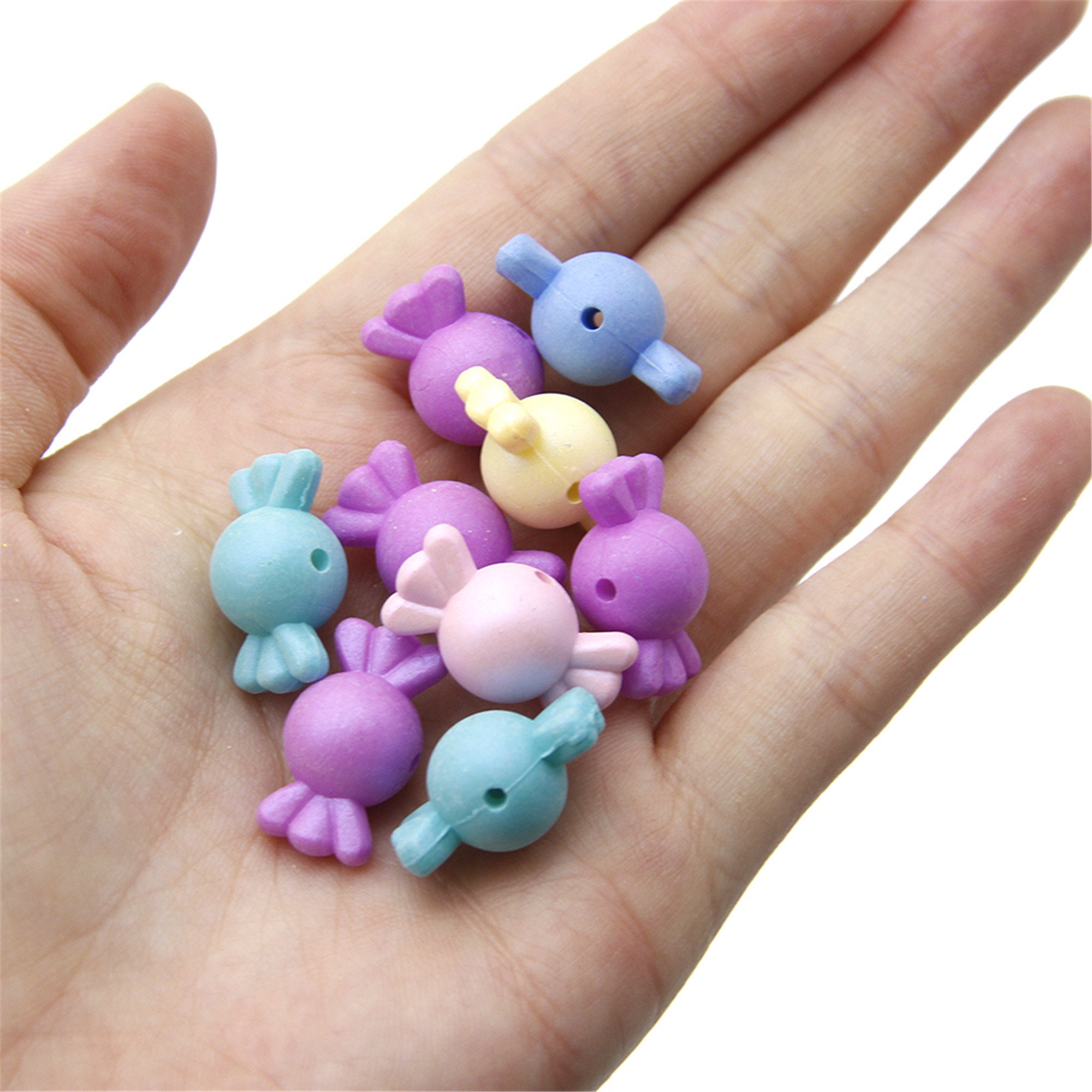 20 Gram Plastic Candy Beads Pastel Color Candy Beads Frosted | Etsy