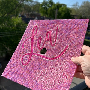 Custom Rhinestone Graduation Hat - Etsy