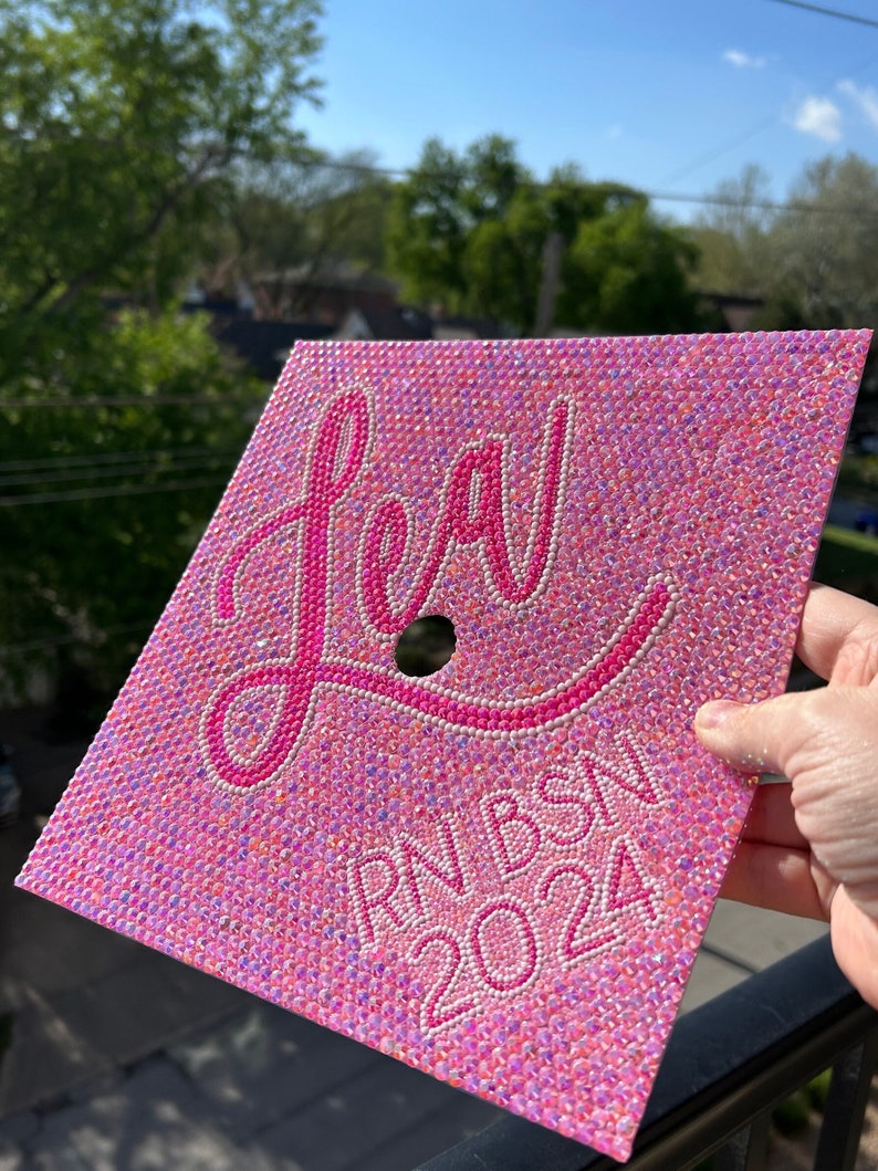 Custom Rhinestone Graduation Hat - Etsy