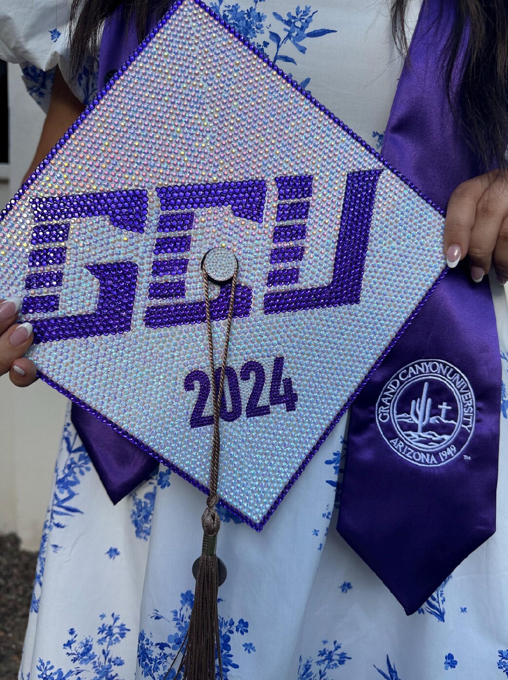 Custom Rhinestone Graduation Hat - Etsy