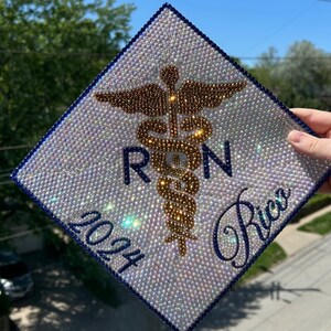 Custom Rhinestone Graduation Hat - Etsy