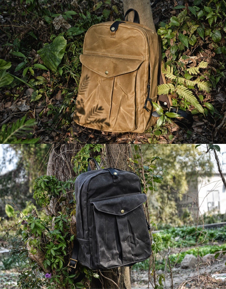Classic Canvas Backpack With Large Capacity for Outdoor Excursions ...