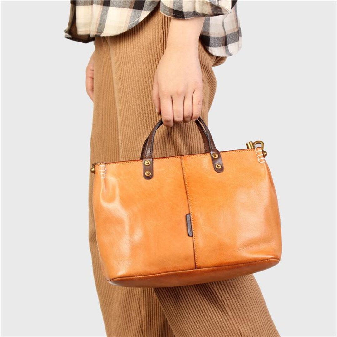 Handmade Leather Top Handle Bag: Vintage Crossbody Satchel - Etsy