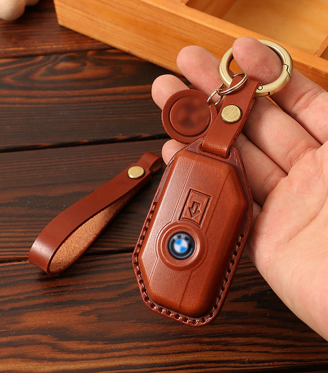 BMW Motorcycle Key Cover, Leather Keychain Holder Clip for BMW ...
