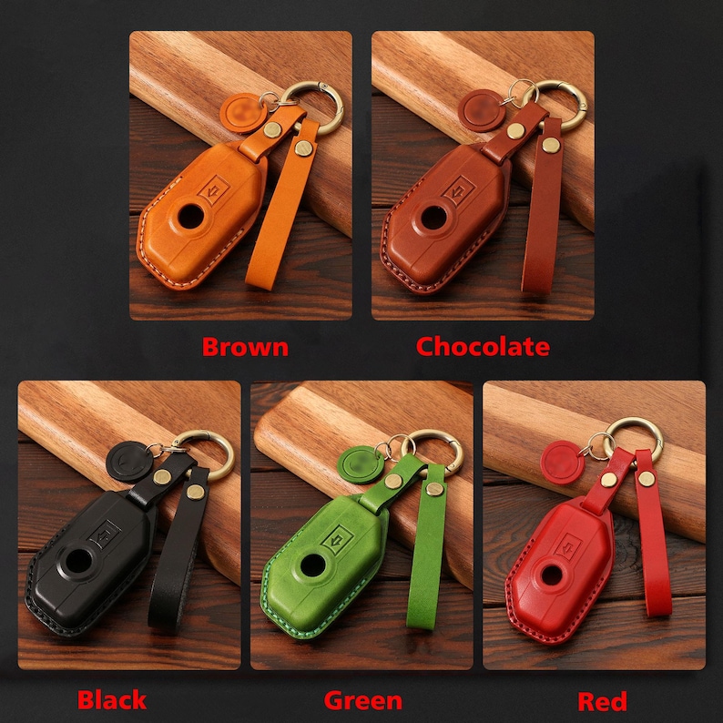 BMW Motorcycle Key Cover – Genuine Leather Key Fob Case, Handmade ...