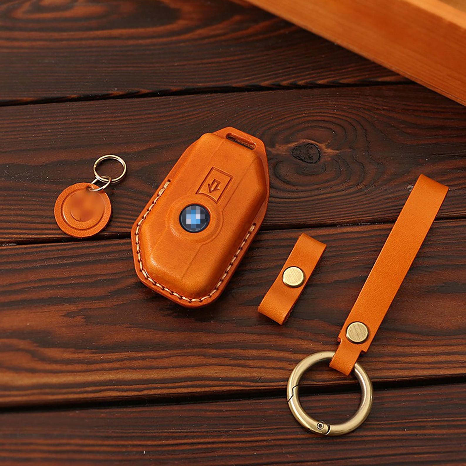 Handmade Leather Key Fob Case: BMW Motorcycle Protector - Etsy