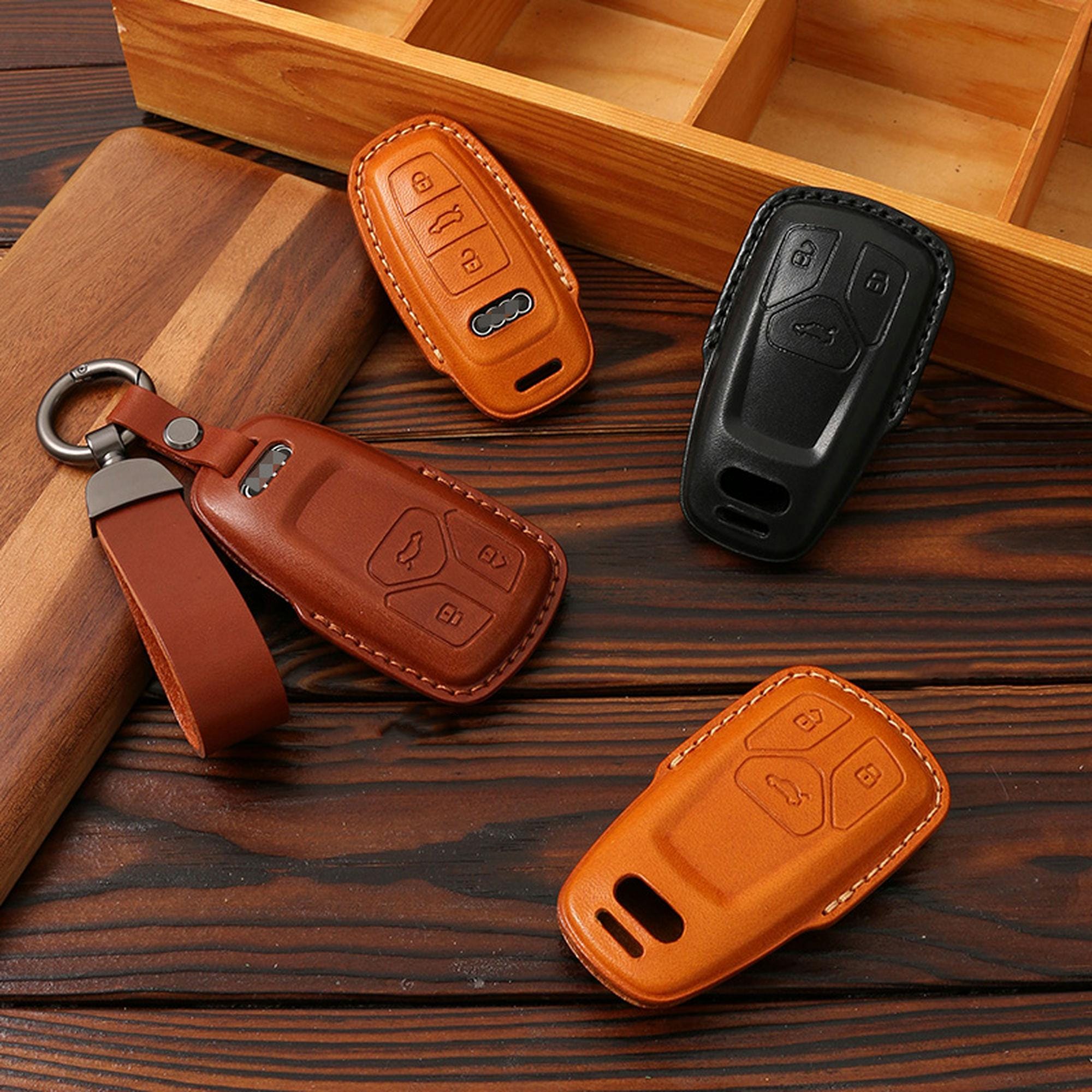 Handmade Leather Car Key Fob Cover for Audi - Etsy