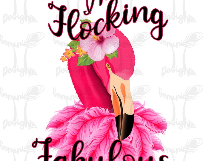 Flocking Fabulous Flamingo PNG Sublimation - Etsy