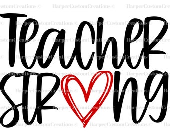 Teacher Strong Svg - Etsy