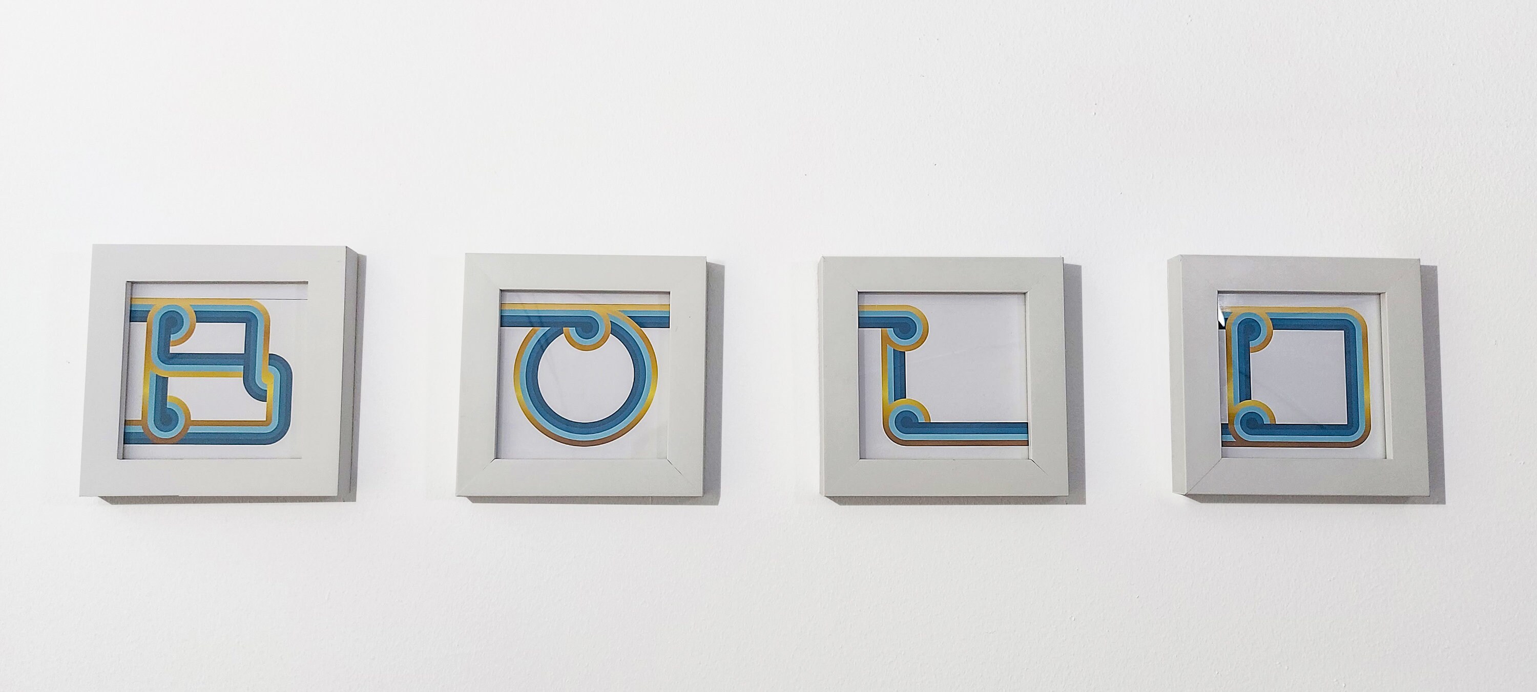 Modern Retro Colorful Uppercase Letters, Modern Art Poster Print ...