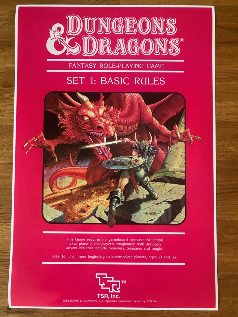 Dungeons & Dragons Set 1 Basic Rules A2 Poster - Etsy