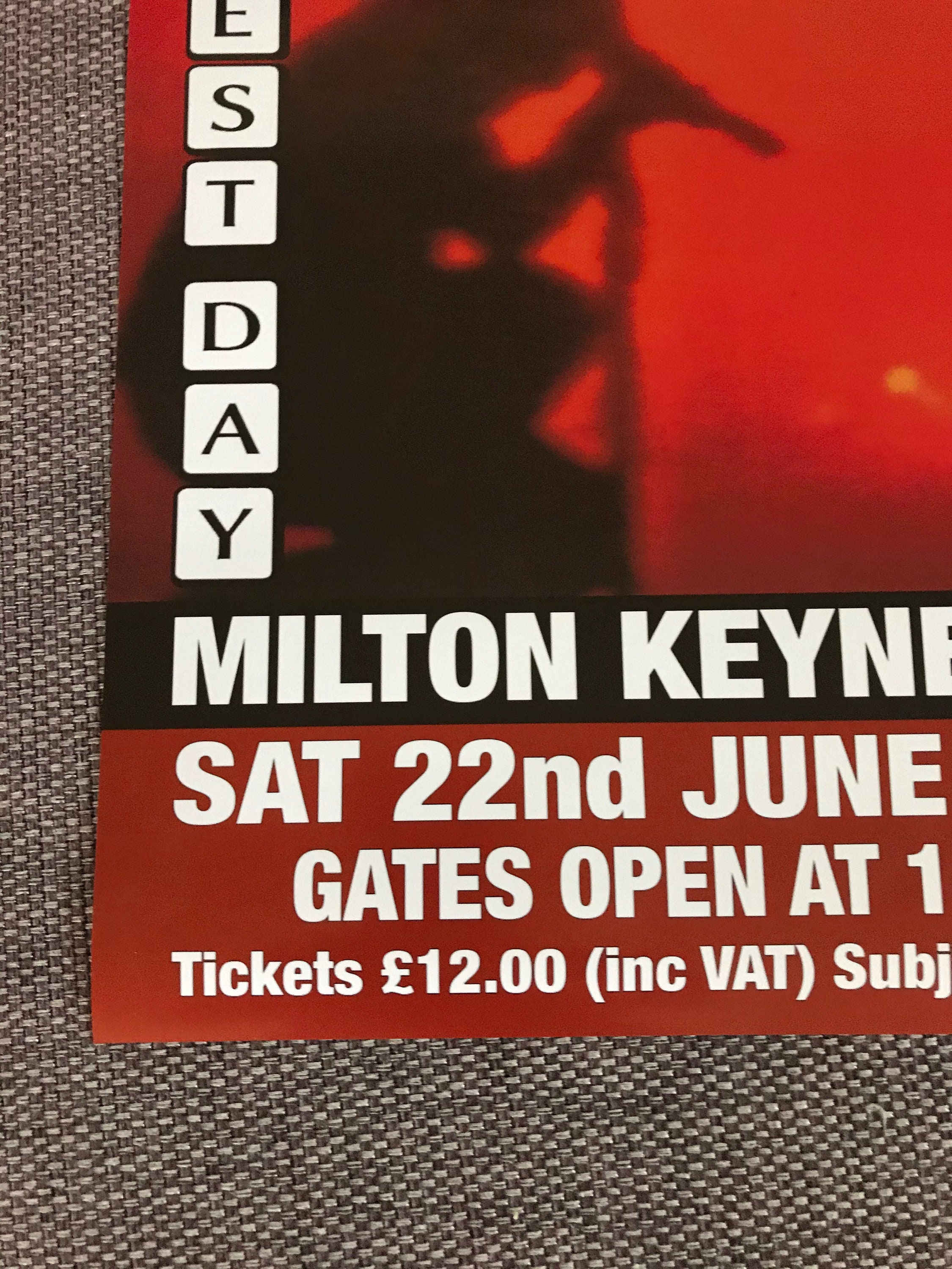 U2 the Longest Day, Milton Keynes Poster A2 Size - Etsy UK