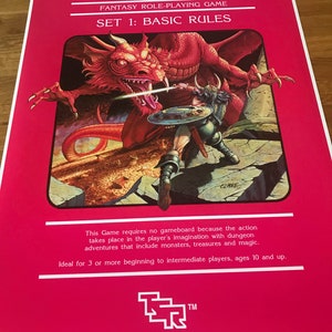 Dungeons & Dragons Set 1 Basic Rules A2 Poster - Etsy