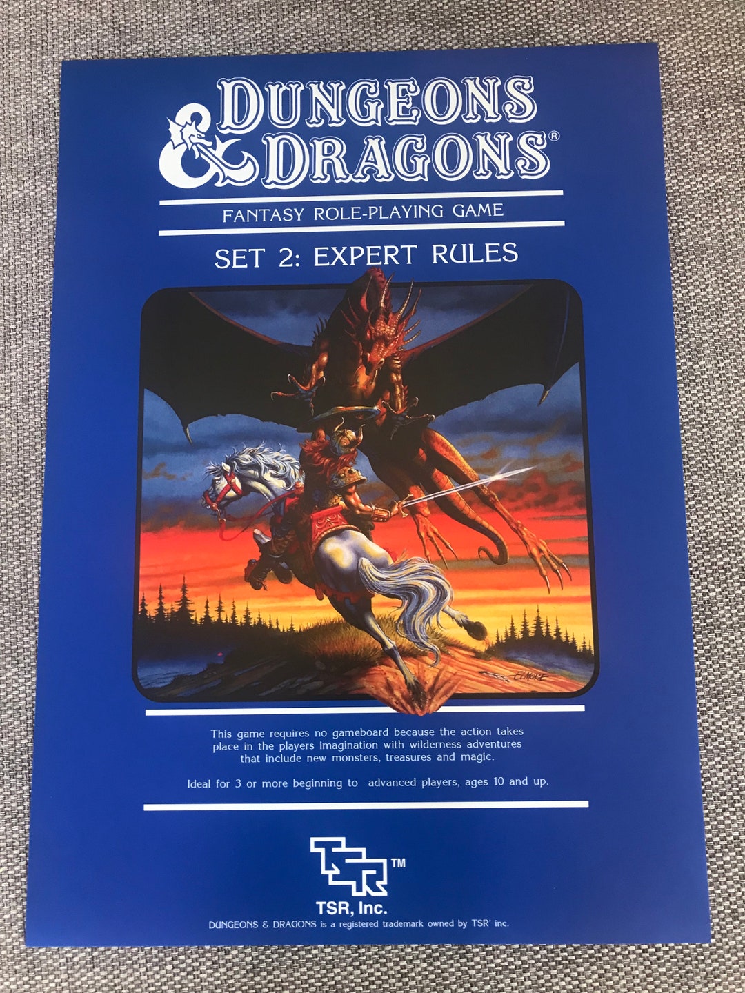 Dungeons and Dragons Set 2 Expert Rules A2 Reproduction Print - Etsy ...