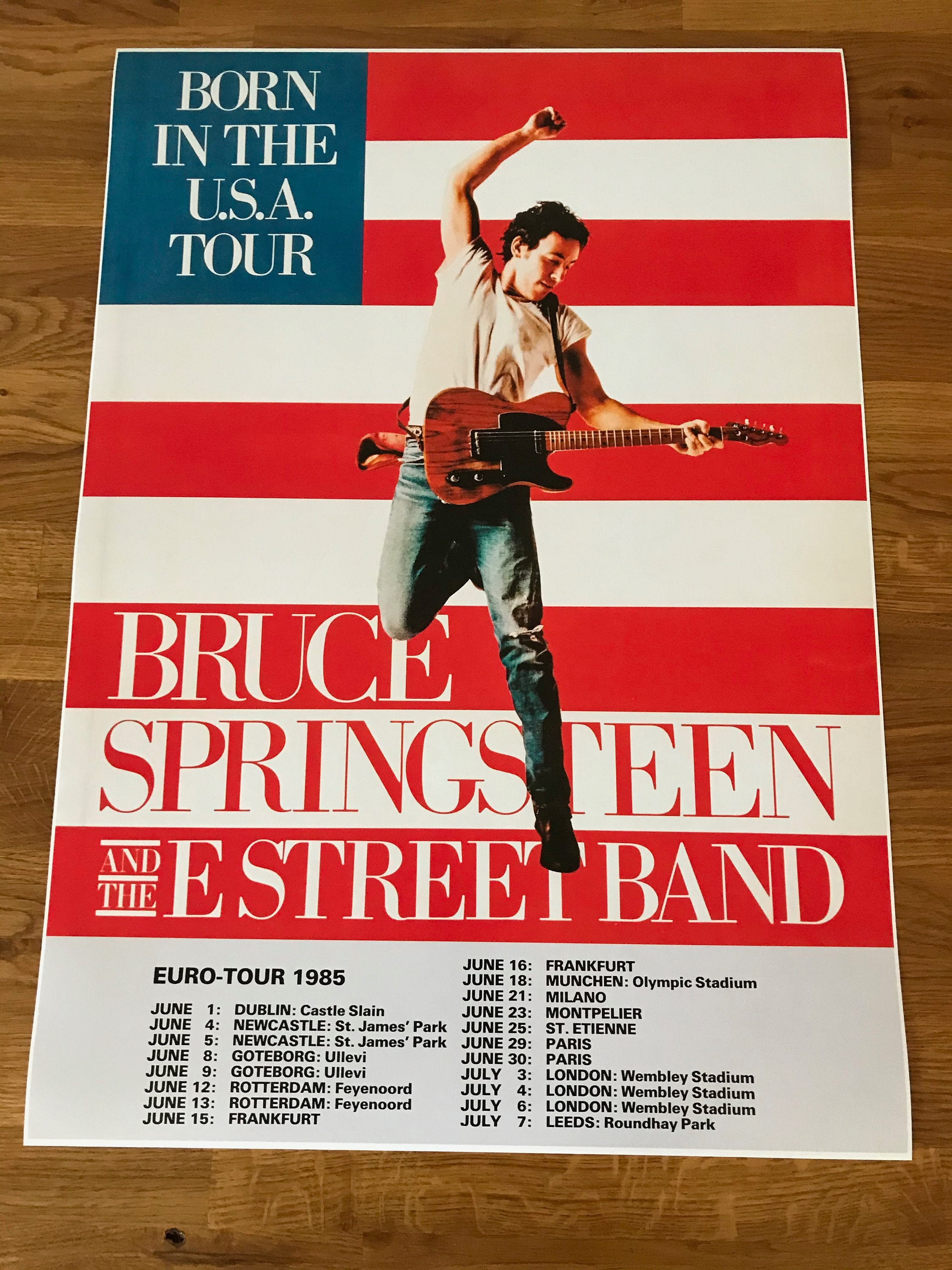Bruce Springsteen Born in the USA UK Tour A2 Poster - Etsy UK