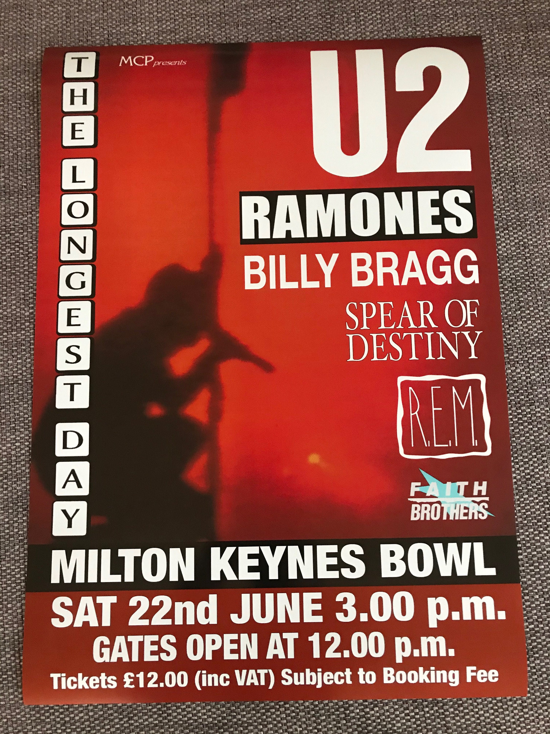 U2 the Longest Day, Milton Keynes Poster A2 Size - Etsy UK
