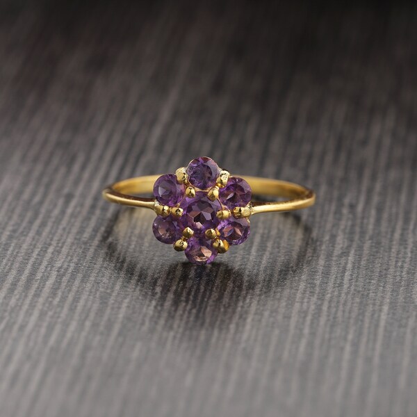 Amethyst Gold Ring - Etsy