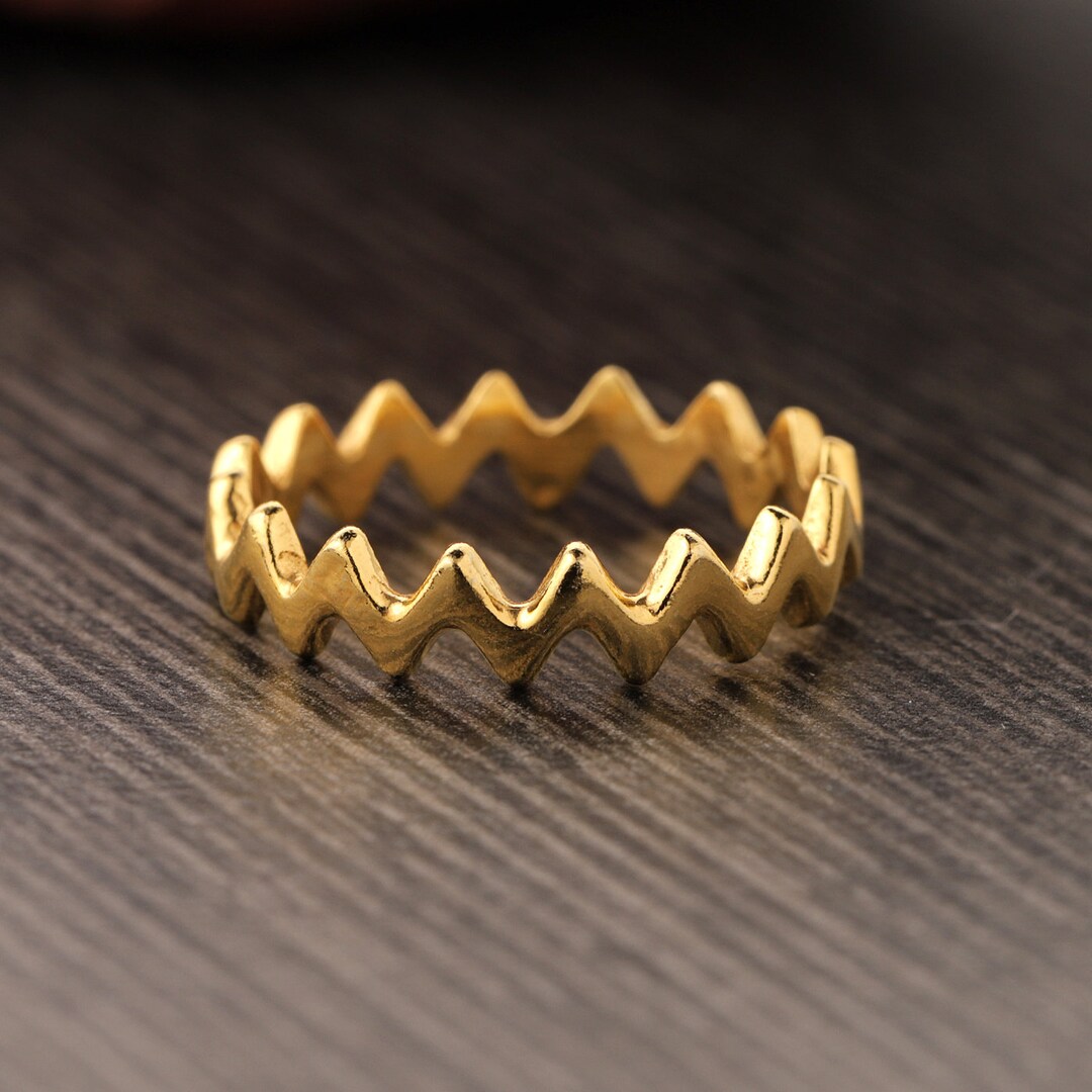 Unique Twister Design Ring, 18k Gold Plated 925 Sterling Silver ...