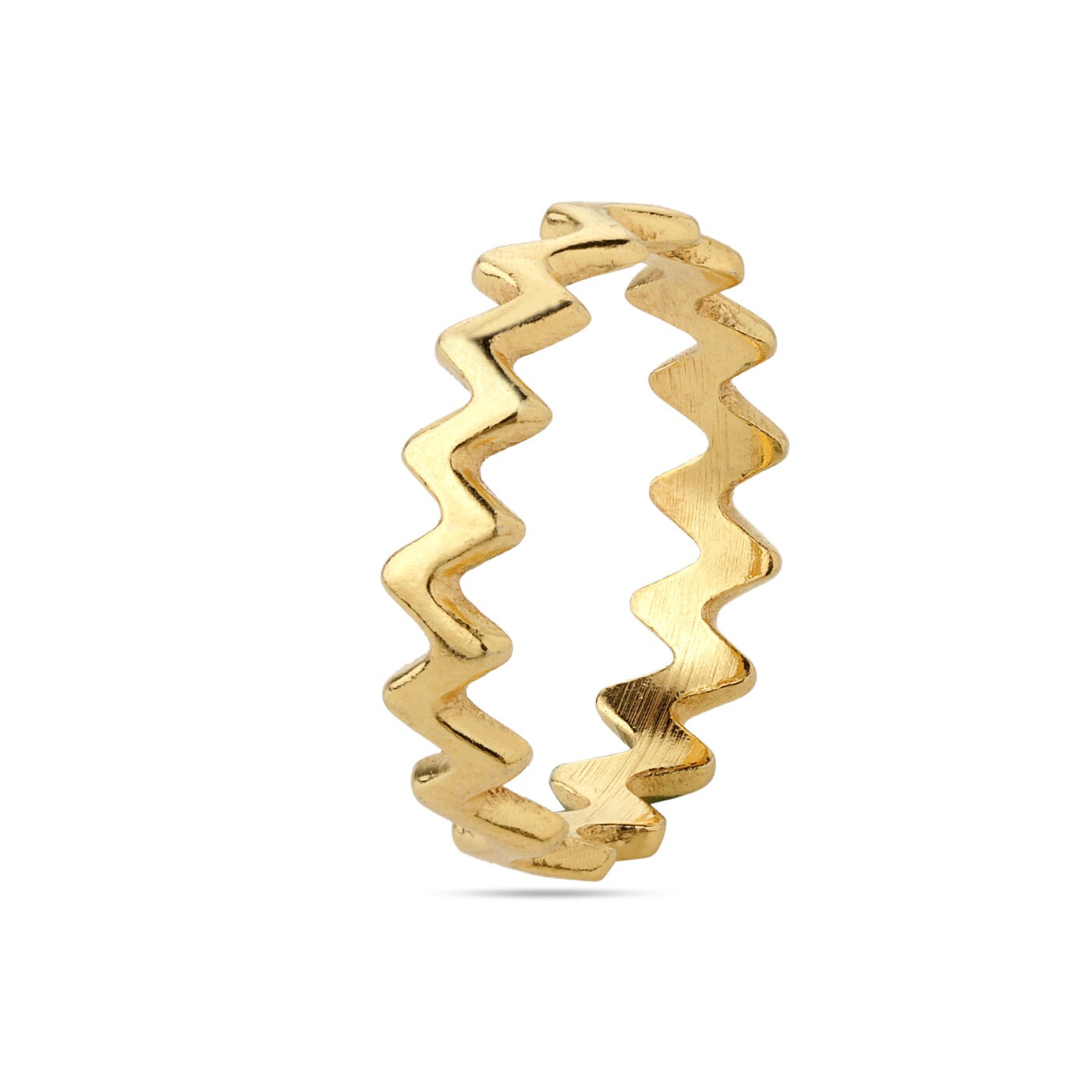Unique Twister Design Ring, 18k Gold Plated 925 Sterling Silver ...